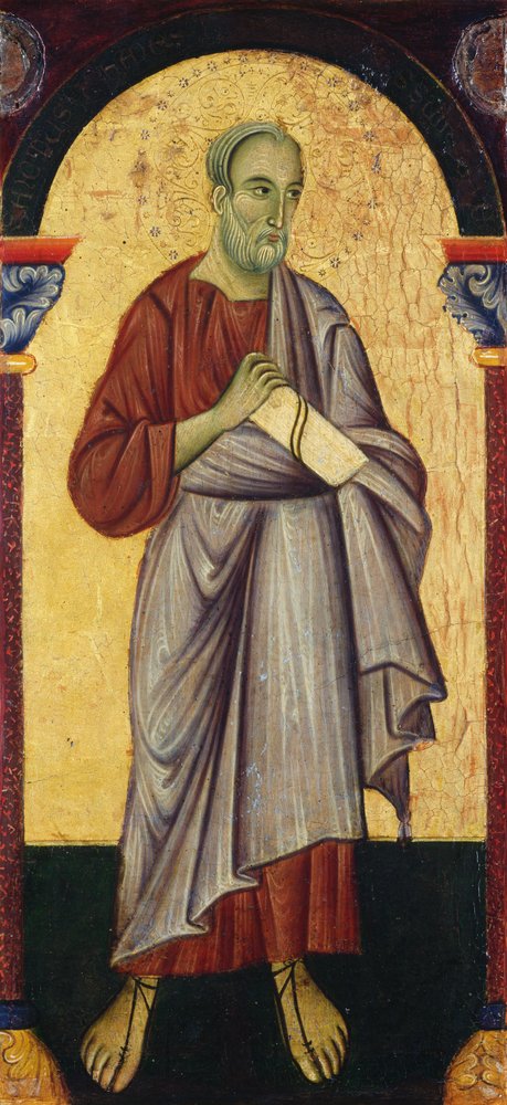 Heiliger Johannes der Evangelist von Master of Saint Francis